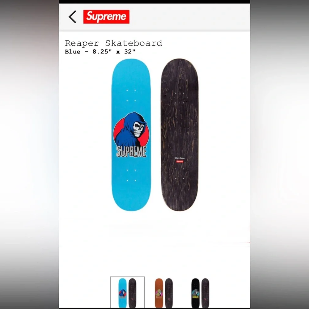 Supreme | Other | Supreme Authentic New Reaper Skateboard Deck Wsean ...